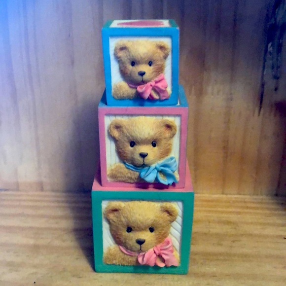 Cherished Teddies | Accents | Cherished Teddies Set Of 3 Blocks | Poshmark